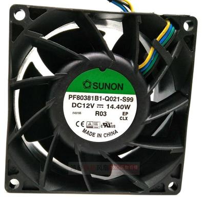 原装 SUNON PF80381B1-Q020-S99 80*80*38MM 风扇 DC12V==14.40W