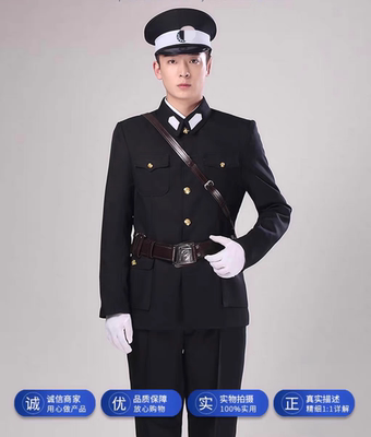 二狗子黑色民国时期巡捕房伪军演出服舞台表演服影视服装话剧高端