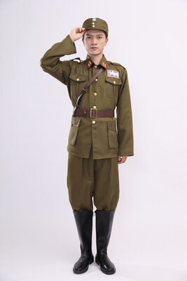 男女款演出服胡司令国军官军表演刁德一美式服装剧本杀服装靴子
