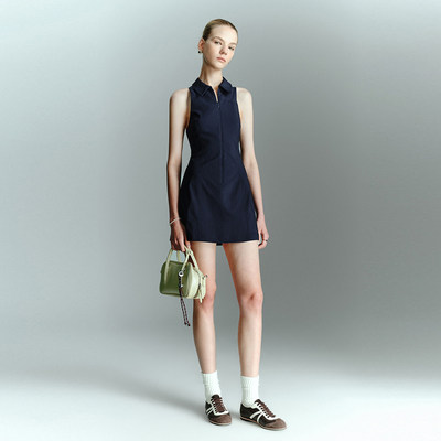 UR国内2026春夏女装学院风超短款拉链无袖连衣裙UYU760008