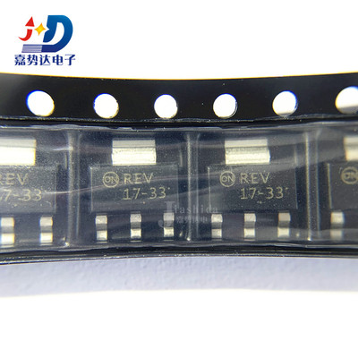NCP1117ST33T3G 丝印:17-33 SOT-223 线性稳压器 NCP1117 全新