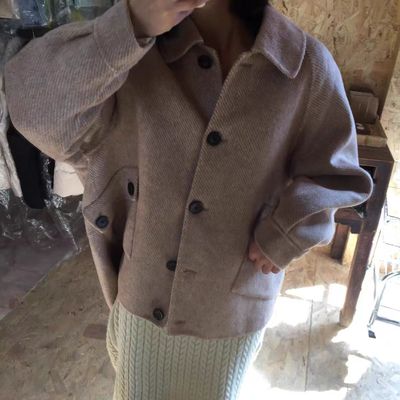 日娜高奢20XXASIA BUYER 1 isa 宽松显瘦双面呢外套短款毛呢大衣