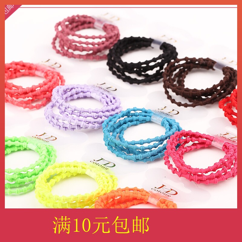 韩国正品JD皮筋婴幼儿童女竹节弹性发圈发绳发饰不伤发头绳皮套