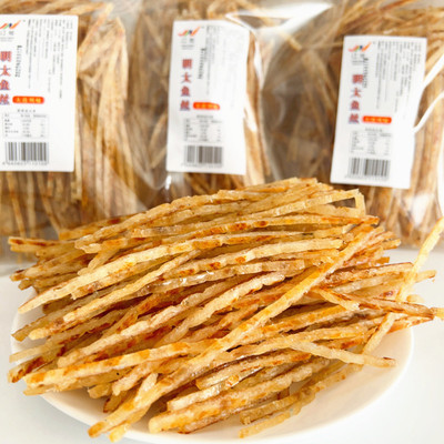 大连特产江能海产明太鱼丝250g鱼肉条无淀粉海鲜零食小吃开袋即食