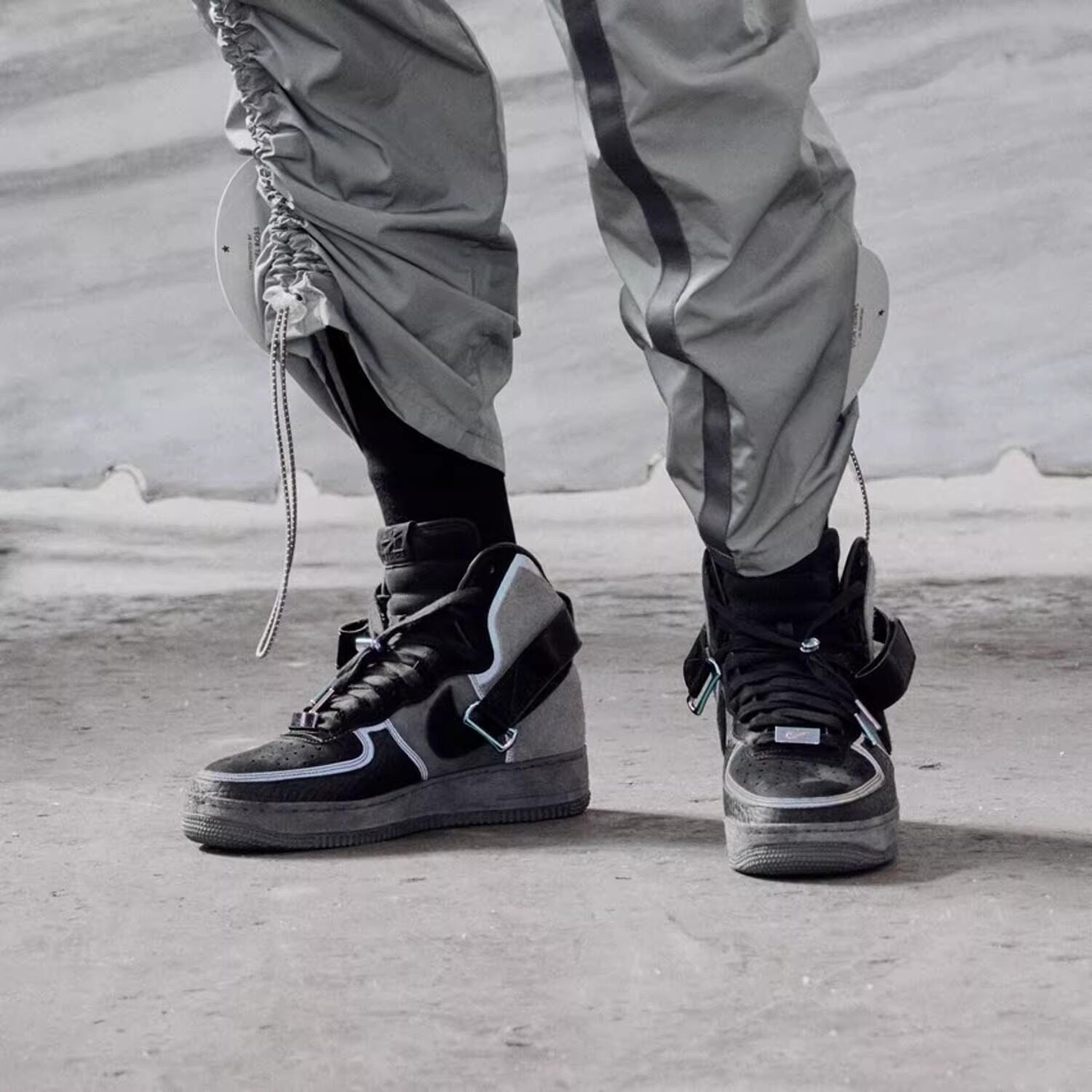 联名款A Ma Maniere x Nike Air Force 1 耐克3M反光男女高帮板鞋