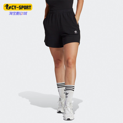 女子透气短裤阿迪达斯三叶草正品