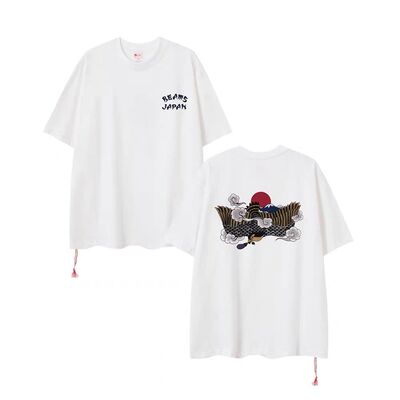 BEAMS JAPAN Originl Graphic 26SS 涂鸦红绳富士山短袖男女T恤潮