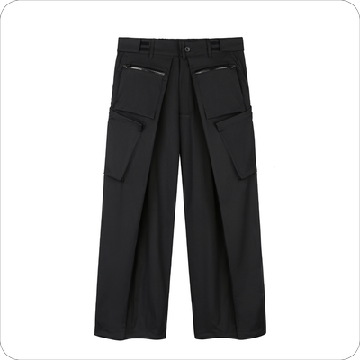 机能长裤尼龙阔腿直筒西裤solotex多口袋防水P45A非acronym