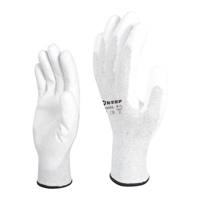 PU涂层电子行业半导体无尘车间防静电手套可触摸屏GB/T22845-2009