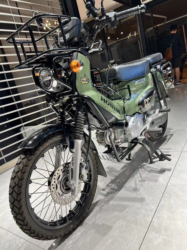 本田幼兽CC110改装车把护杠底壳货架边包架前置物架排气车头支架_虎窝淘