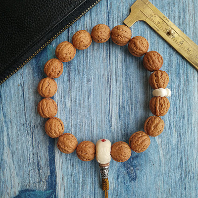 文玩核桃小秋子手串1.9京八棱小核桃手持粗筋门头沟一物一图11号