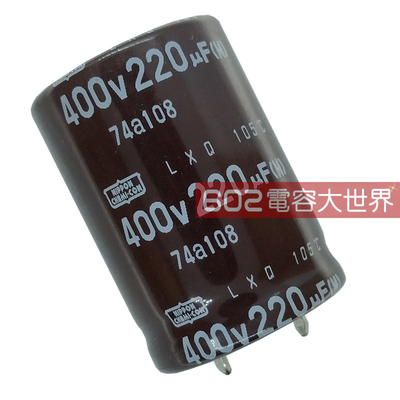 2只400v220uf黑金刚LXQ变频器CPU主板P10主板滤波铝电解电容25*35