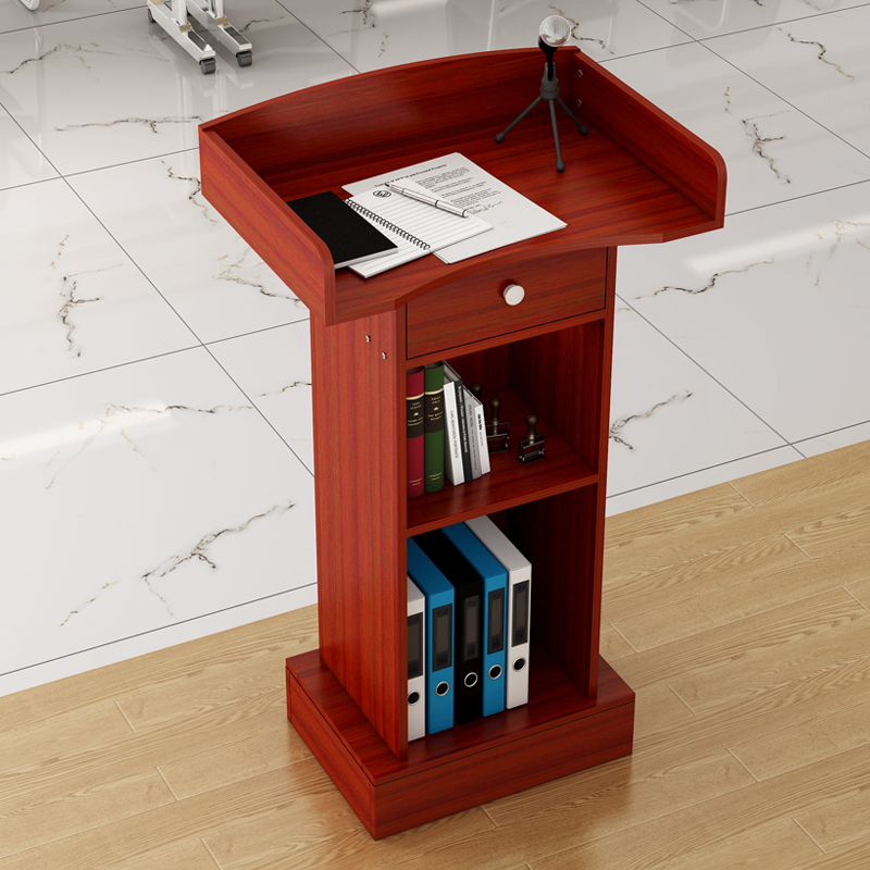 简约现代演讲台桌迎宾台接待台发言台引导台主席台主持台教室讲桌_虎窝淘