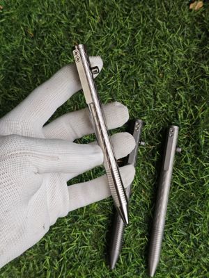 钛合金枪栓笔全钛合金结构龙鳞纹自制实用中性笔g5按动笔芯可指定