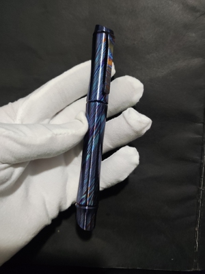 钛马士革竹节钢笔 高贵典雅 图中适配永生629尖转bock6