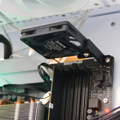 内存散热支架DDR内存散热风扇模组主板内存mos管散热可调节转向