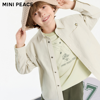 【专柜同款】MINIPEACE太平鸟童装男童短袖T恤上衣春秋装洋气简潮