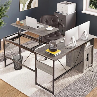 L Shaped Standing Desk Adjustable Height, 60