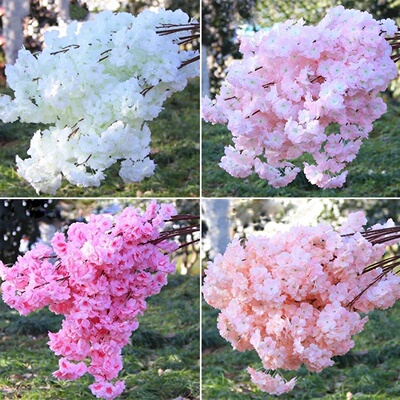 50-600Pcs Artificial Flower Cherry Blossom Branches Wedding