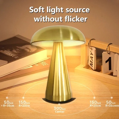 Led MushroomNight Light Rechargeable TableLamp Reading Light