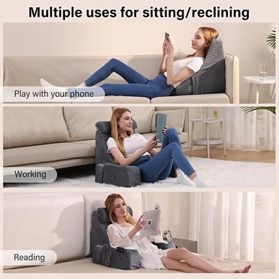 Reading Pillow for Bed Extra Large Arm Rest Pillow Memory F