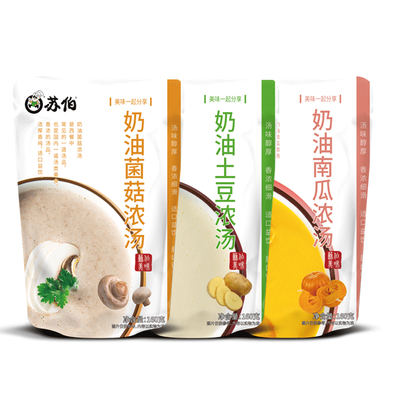 奶油鸡茸蘑菇浓汤180g香醇美味