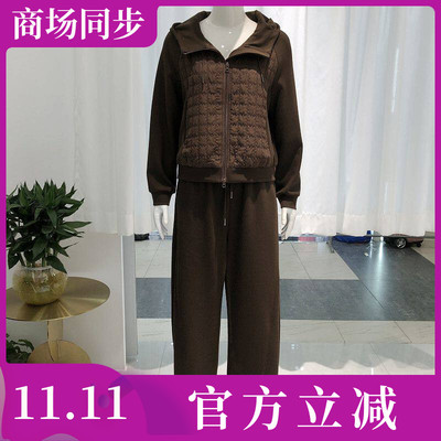 欣伊卡璐6957 时尚连帽套裤女2026秋季新款韩版休闲两件套装减龄