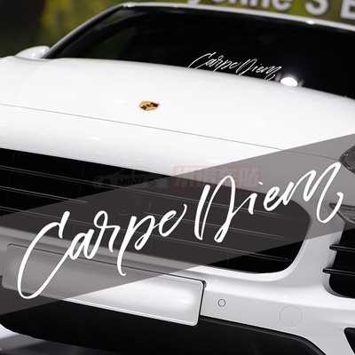 及时行乐Carpe diem 汽车改装爆改低趴情怀创意个性反光防水贴纸