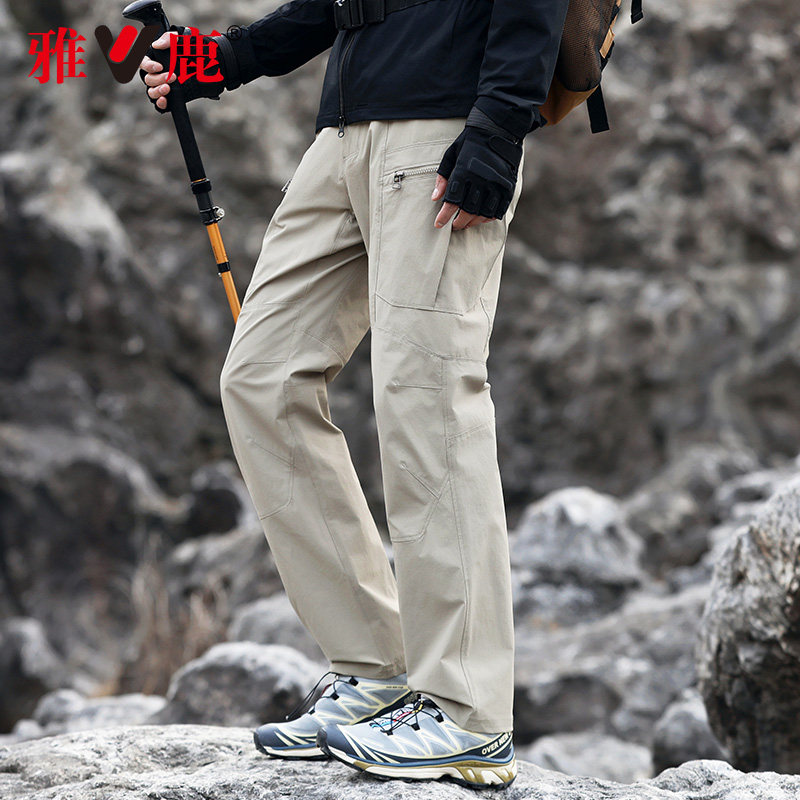 雅鹿三防工装裤男款2026春夏新款运动户外登山垂钓骑行休闲长裤子