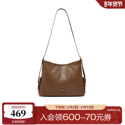 Bata通勤包2025秋季新款人造革时尚百搭背提包X0585CX5