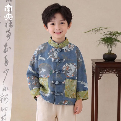 牛仔上衣儿童唐装男孩汉服国风