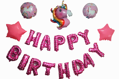独角兽生日婚庆派对铝膜气球