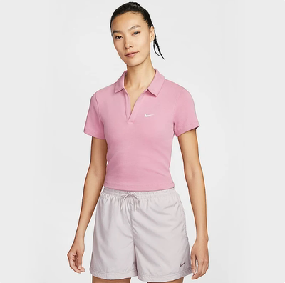 现货 Nike/耐克正品当季新款女运动翻领短袖上衣 DV7885-699-133