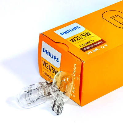 飞利浦12066 W21/5W T20 12067 朗逸高位刹车灯泡福克斯倒车灯泡
