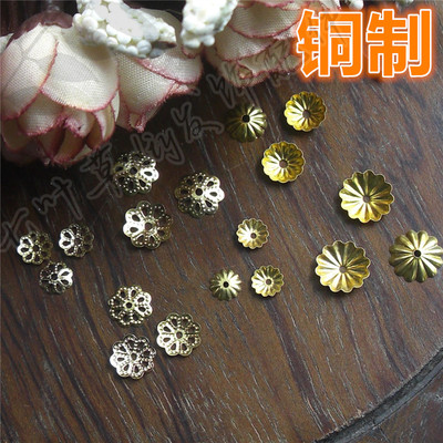 diy铜制圆片古风发簪花托