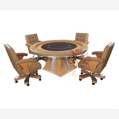 圆形德州扑克桌棋牌可另