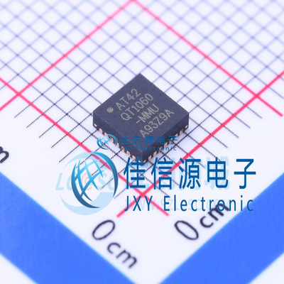 触摸芯片    AT42QT1060-MMUR  MICROCHIP(美国微芯)   QFN-28-EP