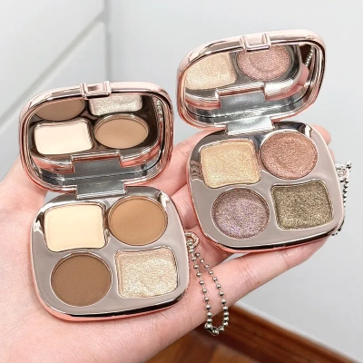 POTO四色眼影盘 清透爆闪粉质细腻6.5g