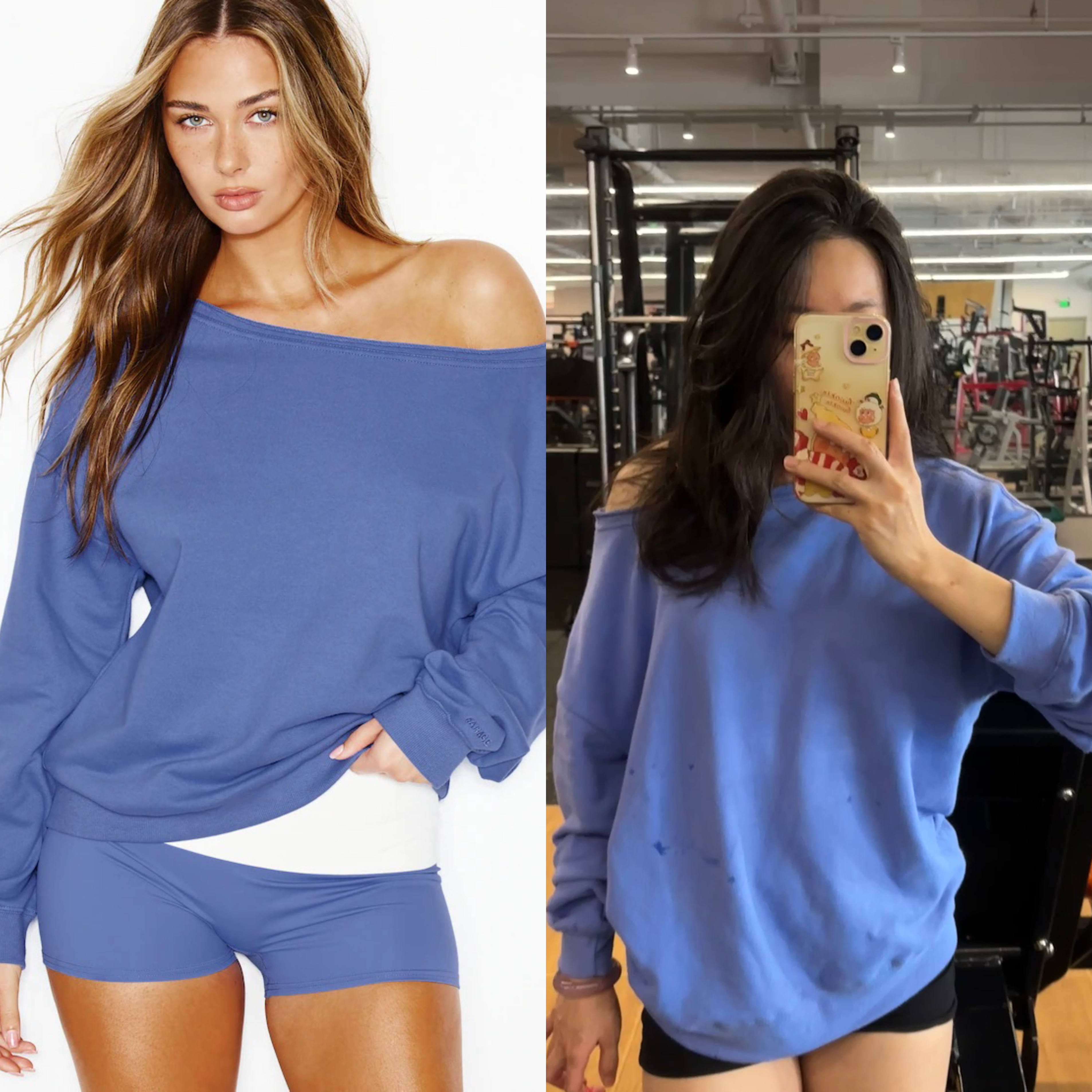 SoftTerry Off SHoulder Sweatshirt 一字肩运动休闲棉质卫衣 女
