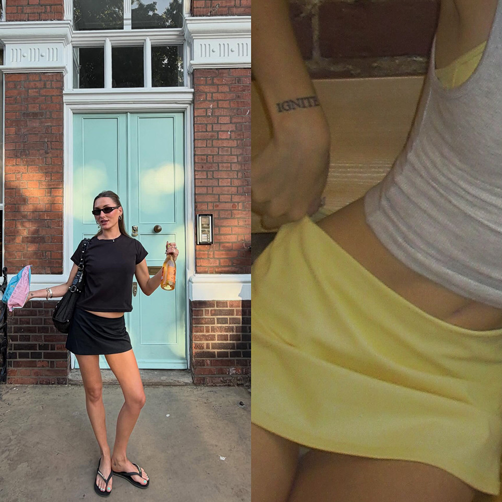 Morningoolala Active Low Rise Micro Skort 瑜伽运动短裙带内衬