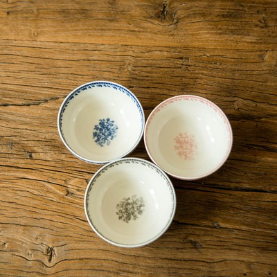 陆升花园系列釉中彩饭碗