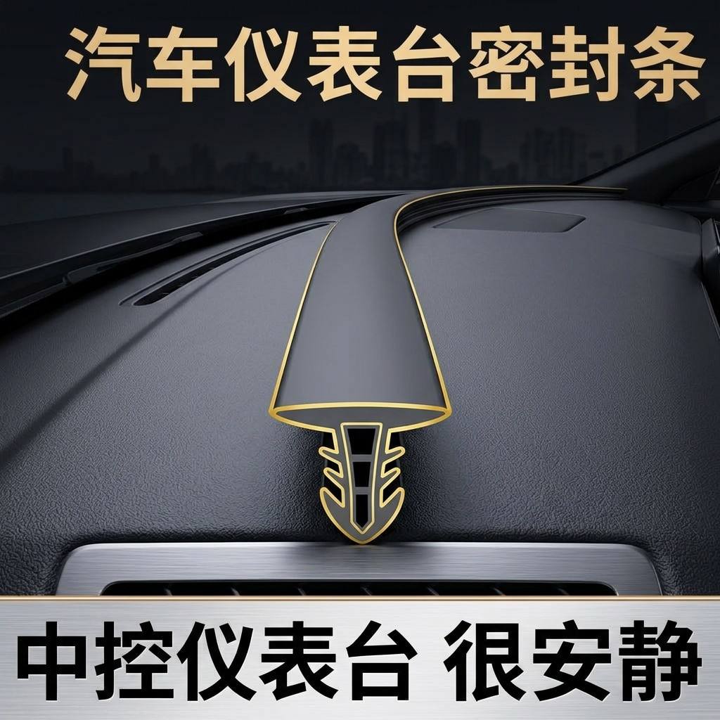 汽车中控仪表台密封胶条前挡风玻璃缝隙胶条车内饰降噪防尘条
