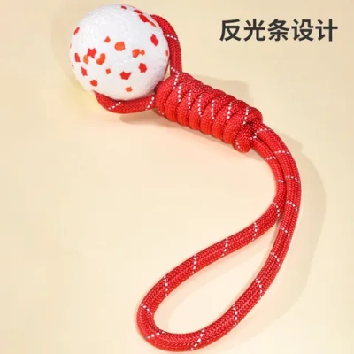 绳球狗狗Meianju绳结互动玩具耐咬材质ETPU玩具球浮水宠物