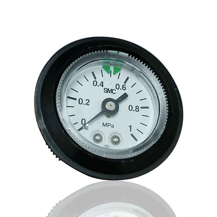 NKS日本SMC气可立压力表气源压力表轴向面板式Y50ZT 1MPA 0.4MPA_虎窝淘