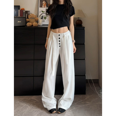 舒适冰丝老钱风条纹腰带大码西裤男K6787-特P42建议零售价98