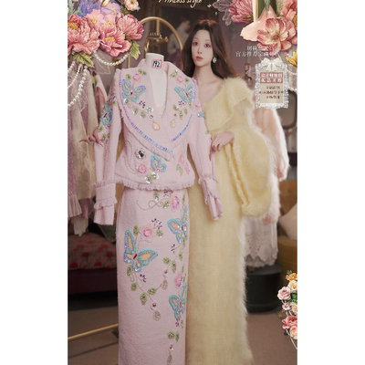 1103直播192洛可可小香风·洛可可奥黛丽花园·羊毛套装4件套