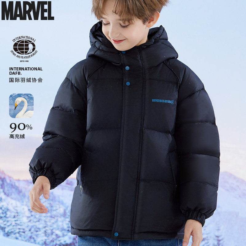 男童羽绒服冬装新款加厚保暖三防外套中大童鸭绒滑雪服洋气面包服