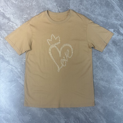 2.22 5+2LN3020380 春夏新款纯棉圆领百搭重工亮片短袖T恤