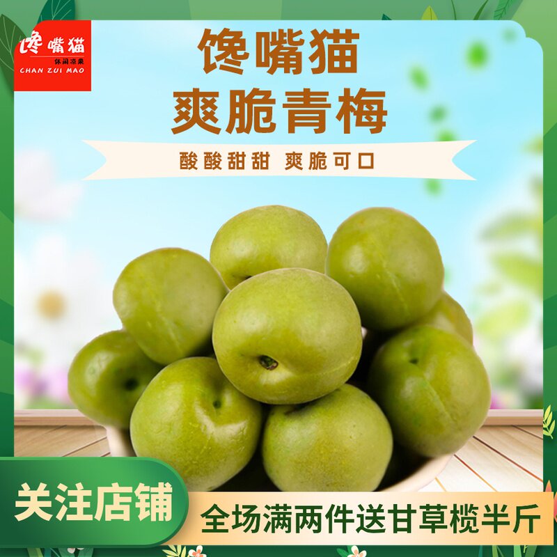 新兴特产凉果 青梅 爽脆梅腌制青梅酸甜开胃蜜饯果脯零食500g包邮