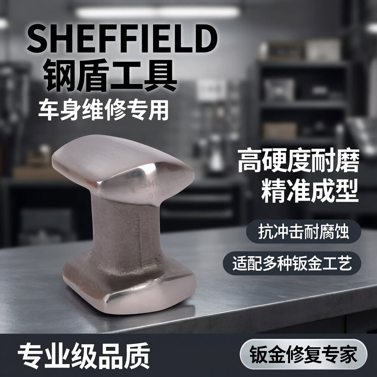 SHEFFIELD钢盾工具车身维修墩形弯形扁形铲形钣金衬铁 S116002